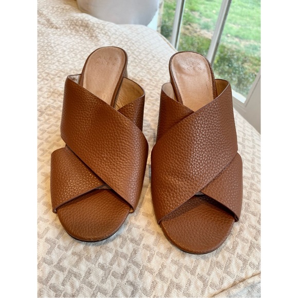 Alex + Alex | Shoes | Alex Alex Minimal Leather Strap Block Heels 95 ...